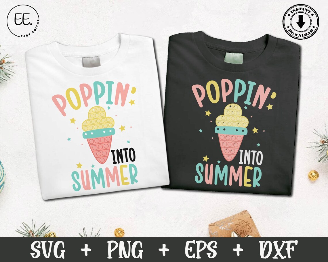 Poppin' Into Summer SVG Summer Svg School's Out - Etsy