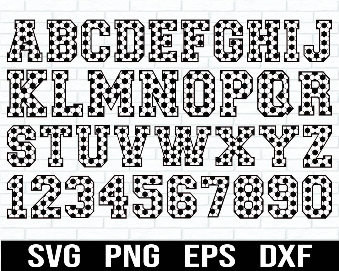 Soccer Alphabets and Numbers SVG, Soccer Svg, Soccer Mom Svg, Soccer ...