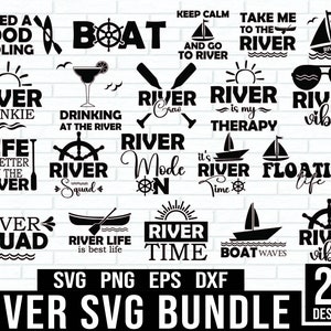 River SVG Bundle, River Life Svg, River Junkie Svg, Fishing Svg, River ...