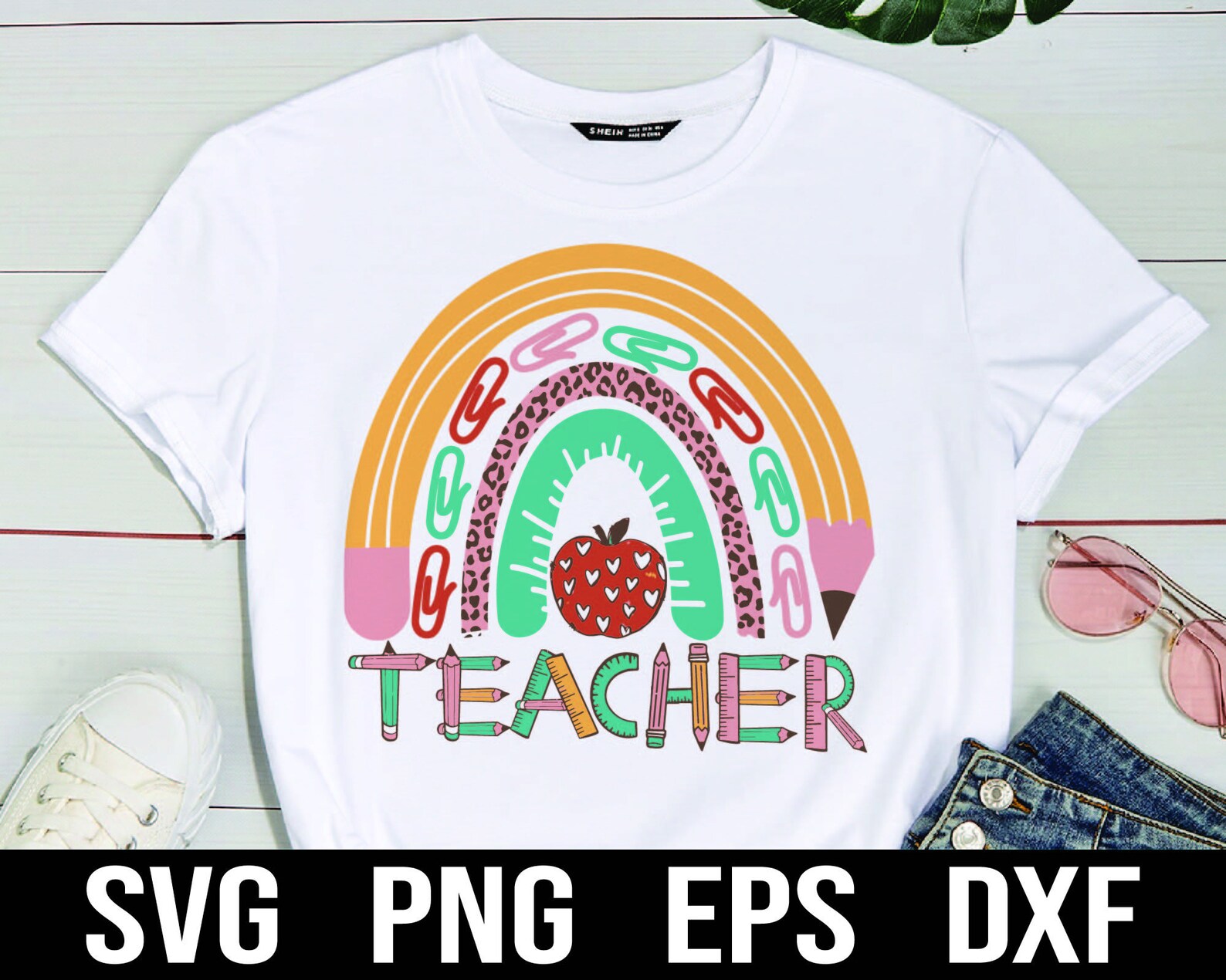 Teacher Rainbow Svg Bundle Teacher Svg Teacher Shirt Svg - Etsy