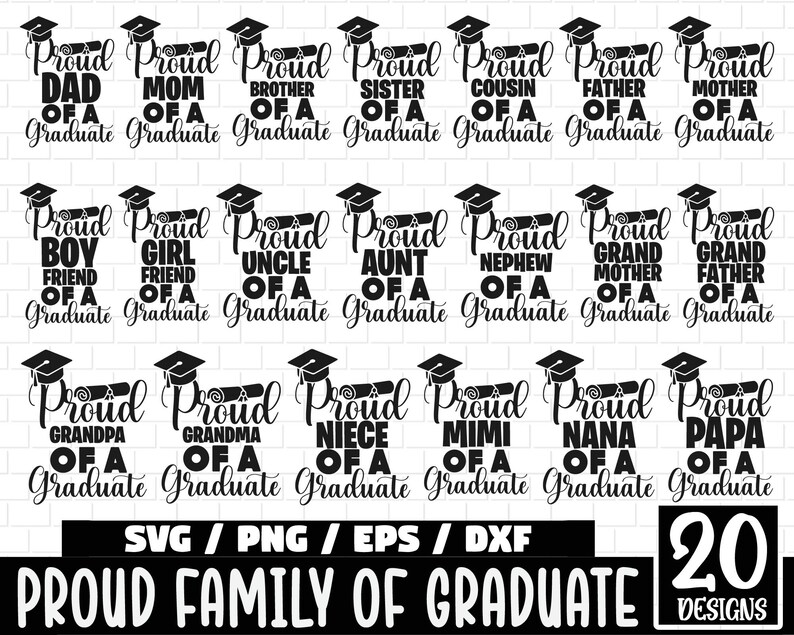 Proud Family of Graduate SVG Bundle Graduation Family Shirts - Etsy