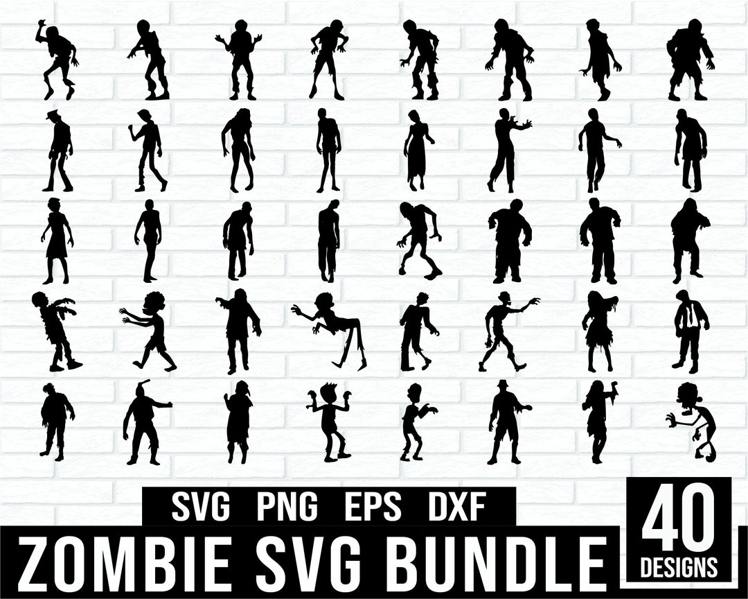 Zombie Svg, Zombie Silhouette, Halloween Svg, Horror Svg, Spooky Svg ...