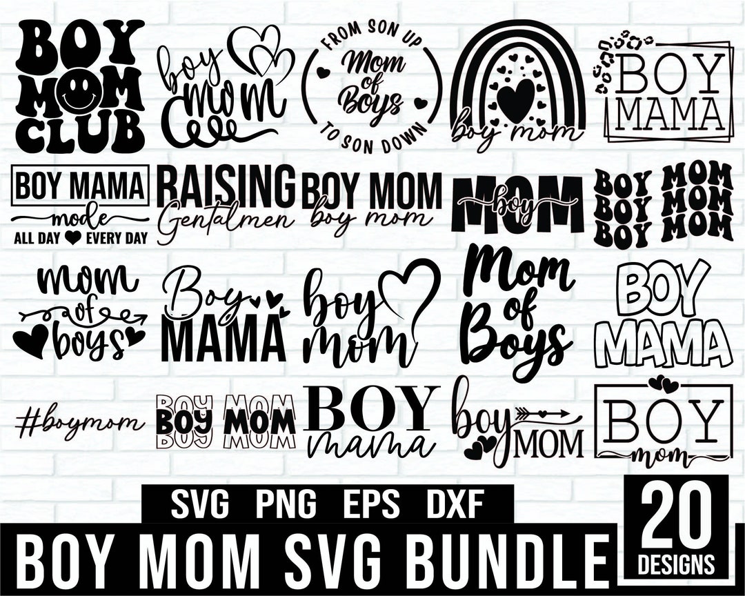 Boy Mom SVG Bundle Boy Mama Svg Png Boy Mom Svg Mom Life - Etsy France