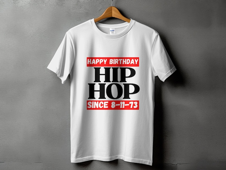 Happy Birthday Hip Hop T-shirt, Retro Music Lover Tee, Since 8-11-73 ...