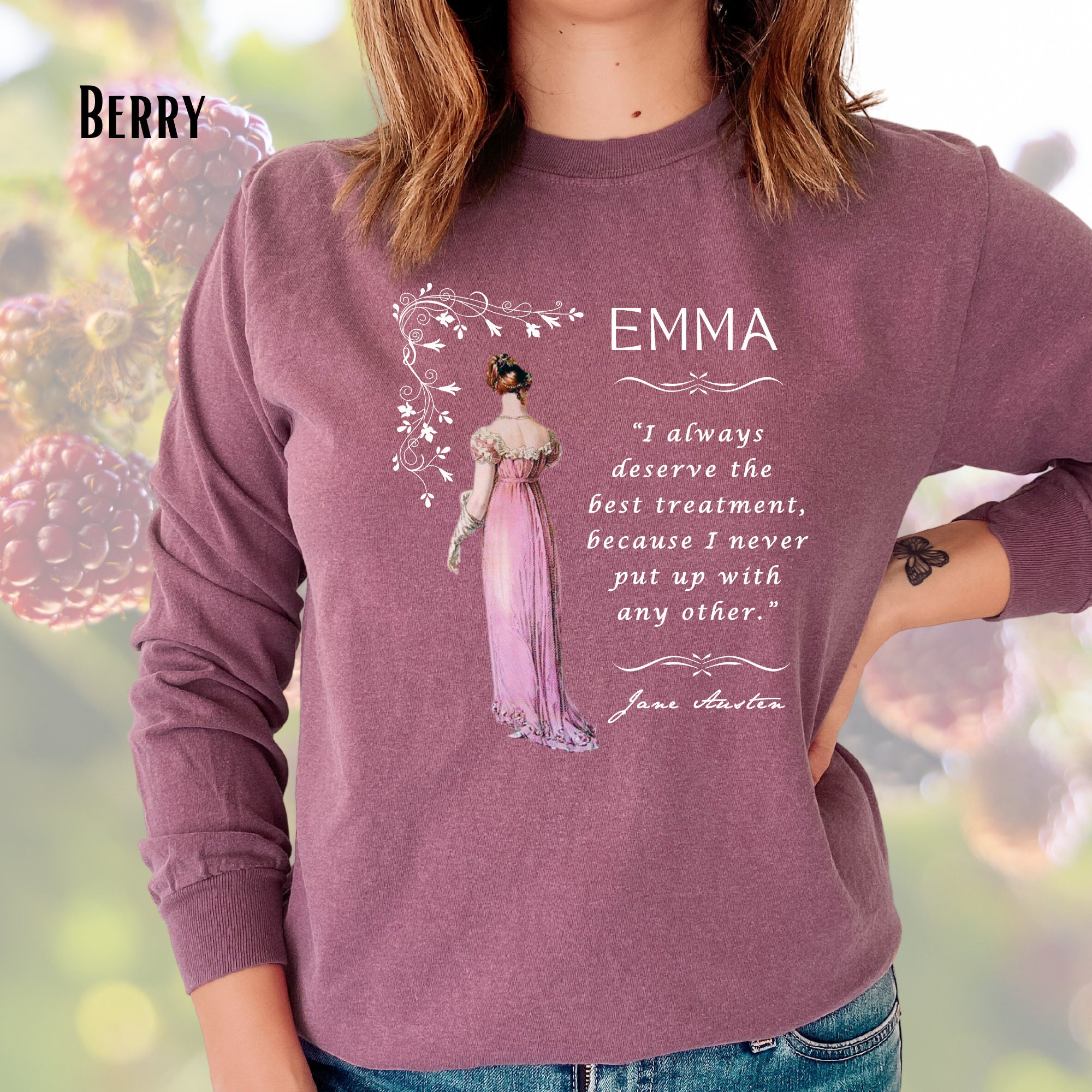 Regency Novel Inspired Emma Quote Tee: Witty Coquette Style, Elegant ...