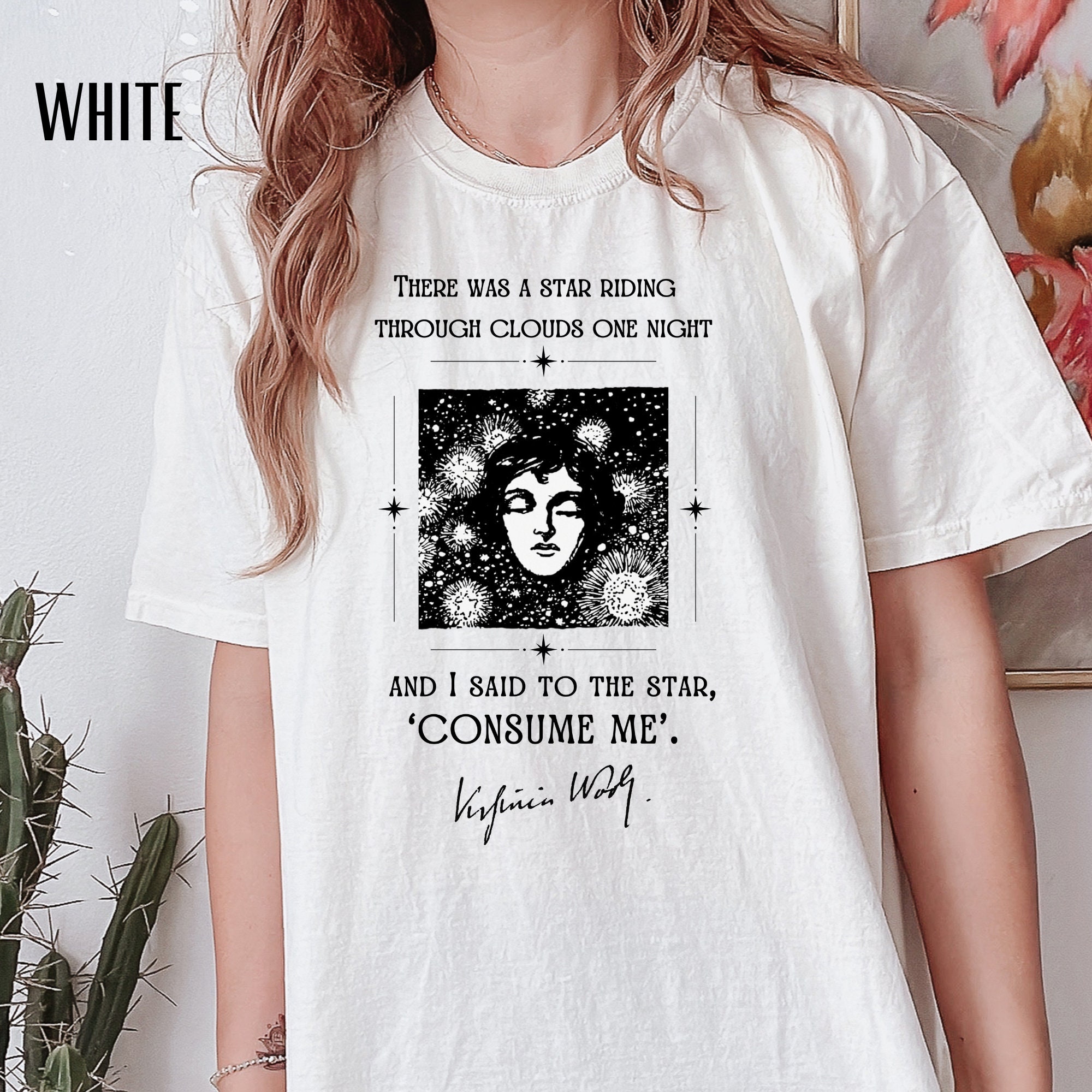 Virginia Woolf Feminist Icon Shirt: Heavenly Stars Tee, British ...