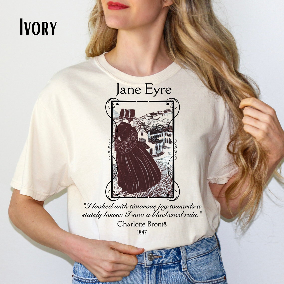 Jane Eyre Tee: Charred Thornfield, Literary Gift, Comfort Colors® - Etsy