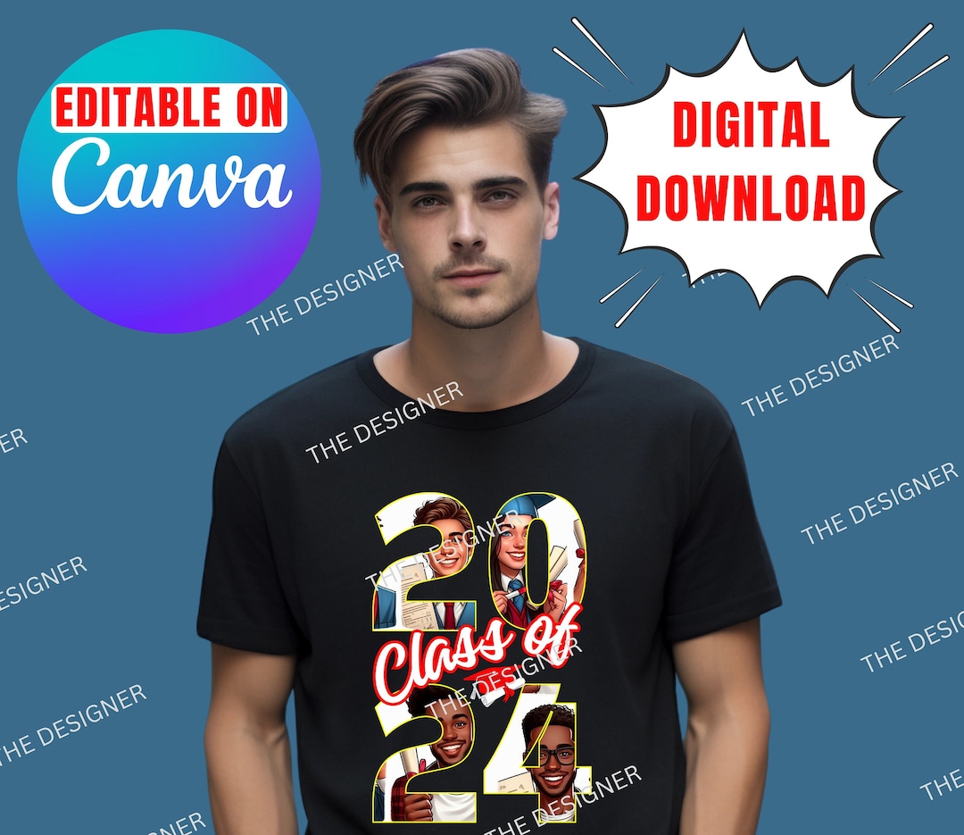 Class Of 2024 Canva Graduate Template For Easy Insertion Of Images