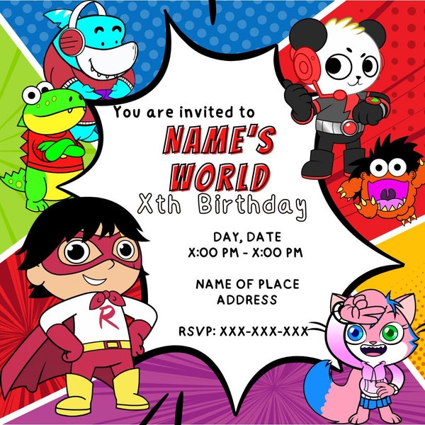 Ryans World Birthday - Etsy