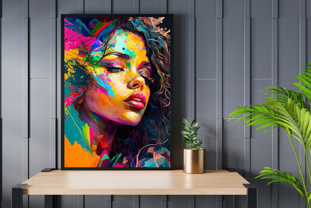 Portrait de femme, peinture moderne, art artistique magnifique ...