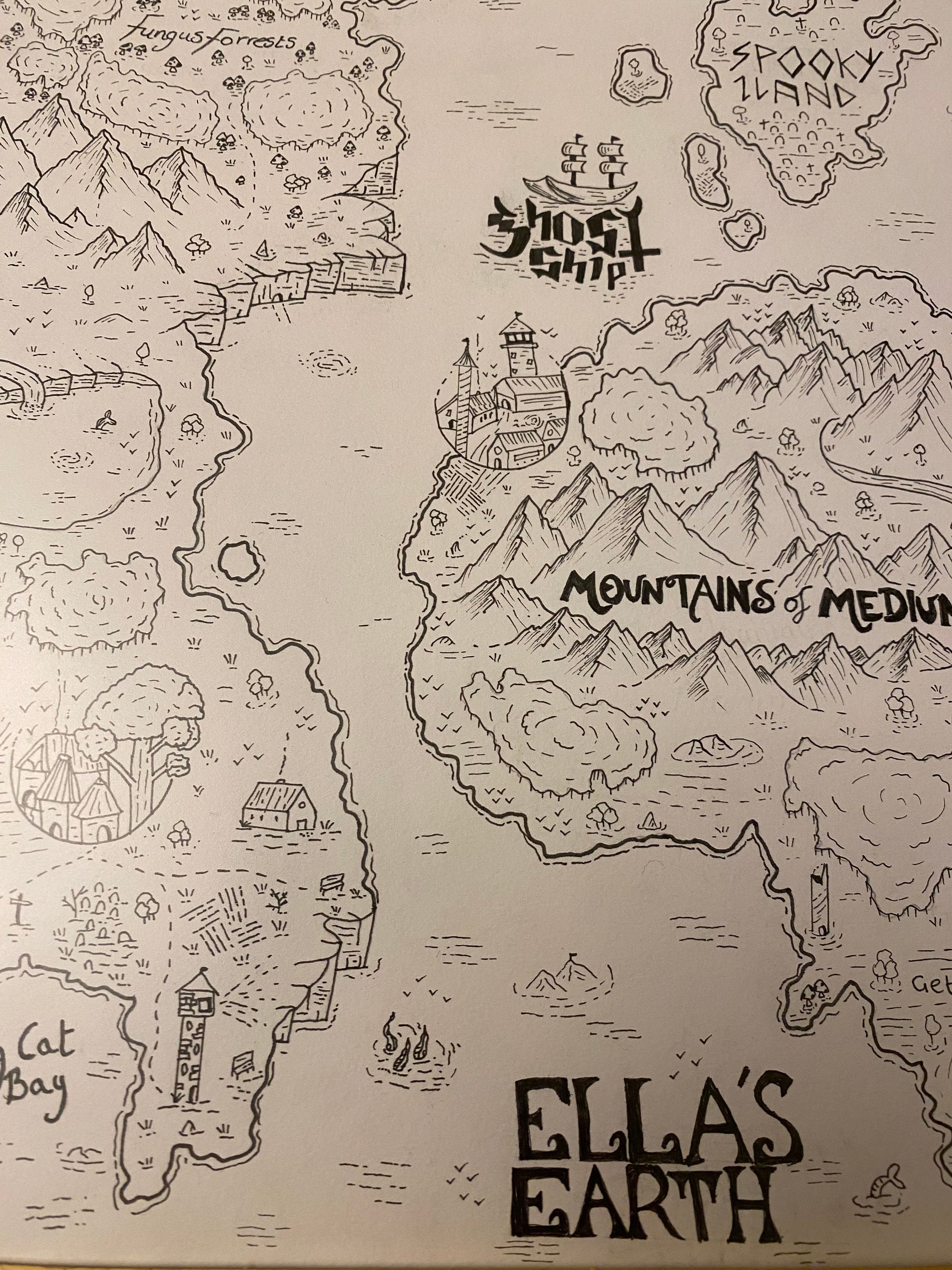 Personalised Fantasy Map Hand Drawn. Gift for Birthday/christmas ...