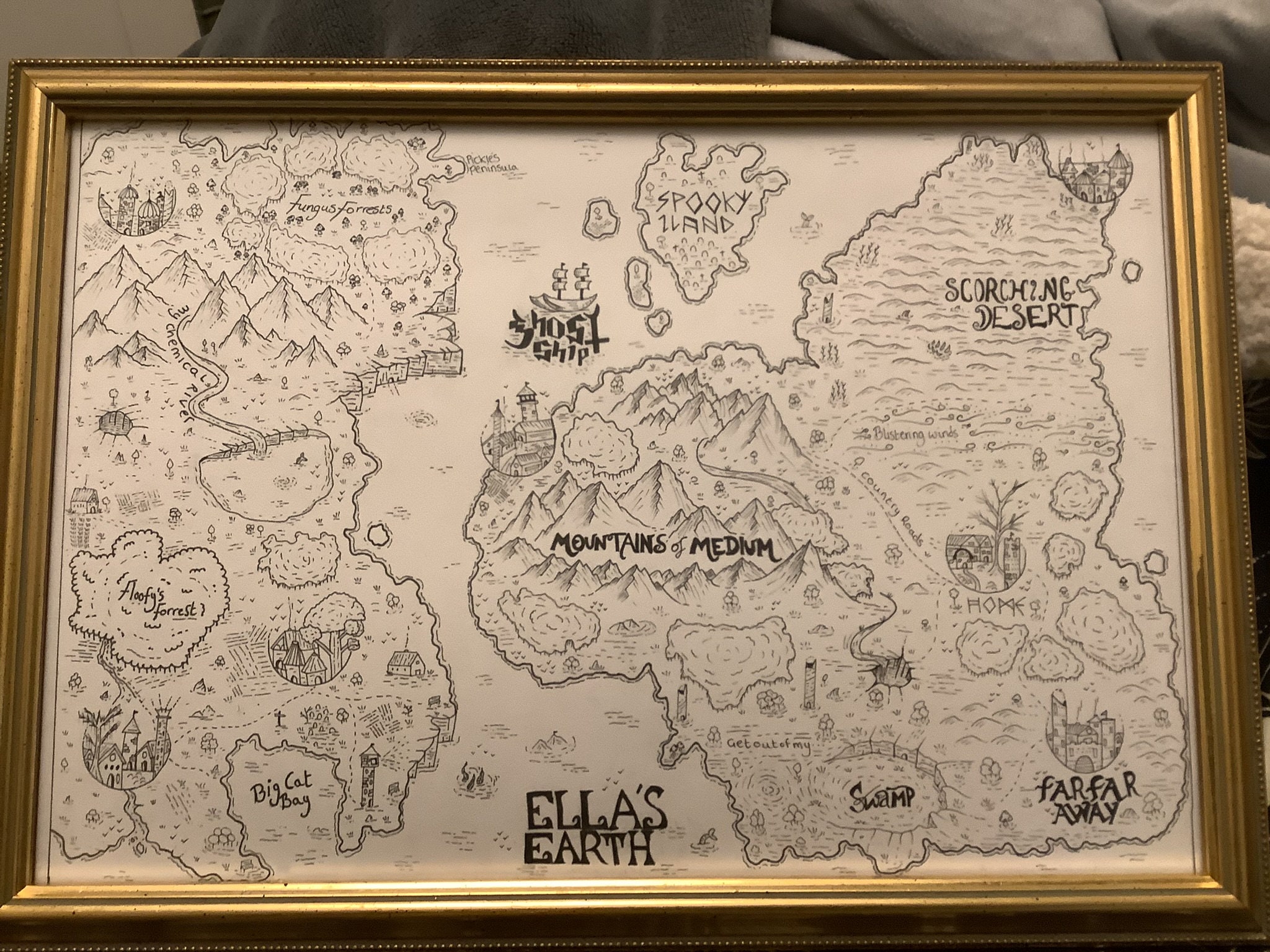Personalised Fantasy Map Hand Drawn. Gift for Birthday/christmas ...