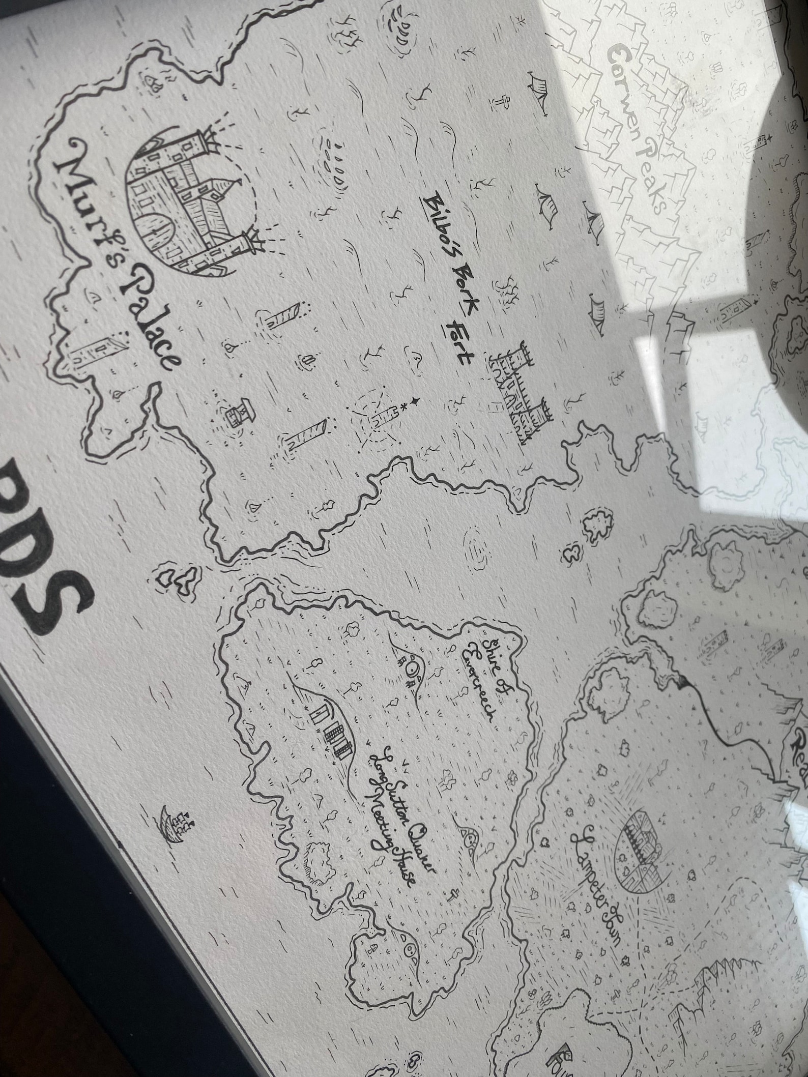 Personalised Fantasy Map Hand Drawn. Gift for Birthday/christmas ...