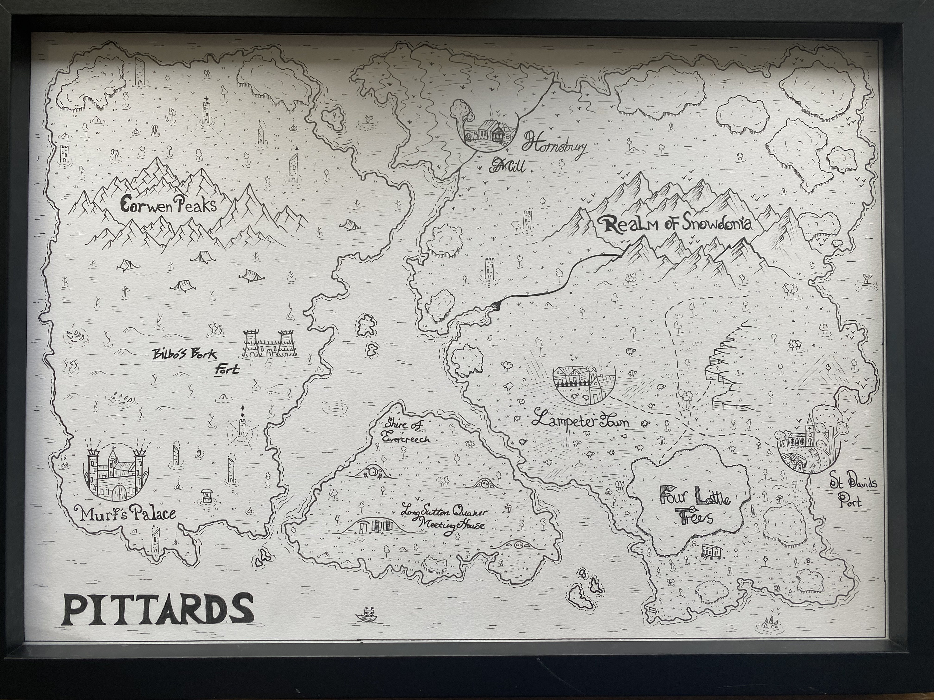 Personalised Fantasy Map Hand Drawn. Gift for Birthday/christmas ...