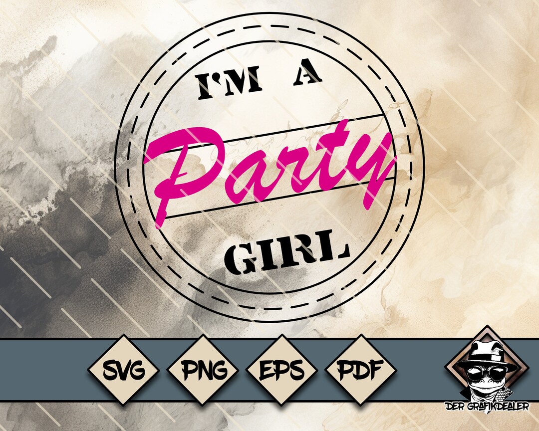 Party Girl Plotter File, Design, JGA, PNG, SVG, Gift, T-shirt, Iron-on ...