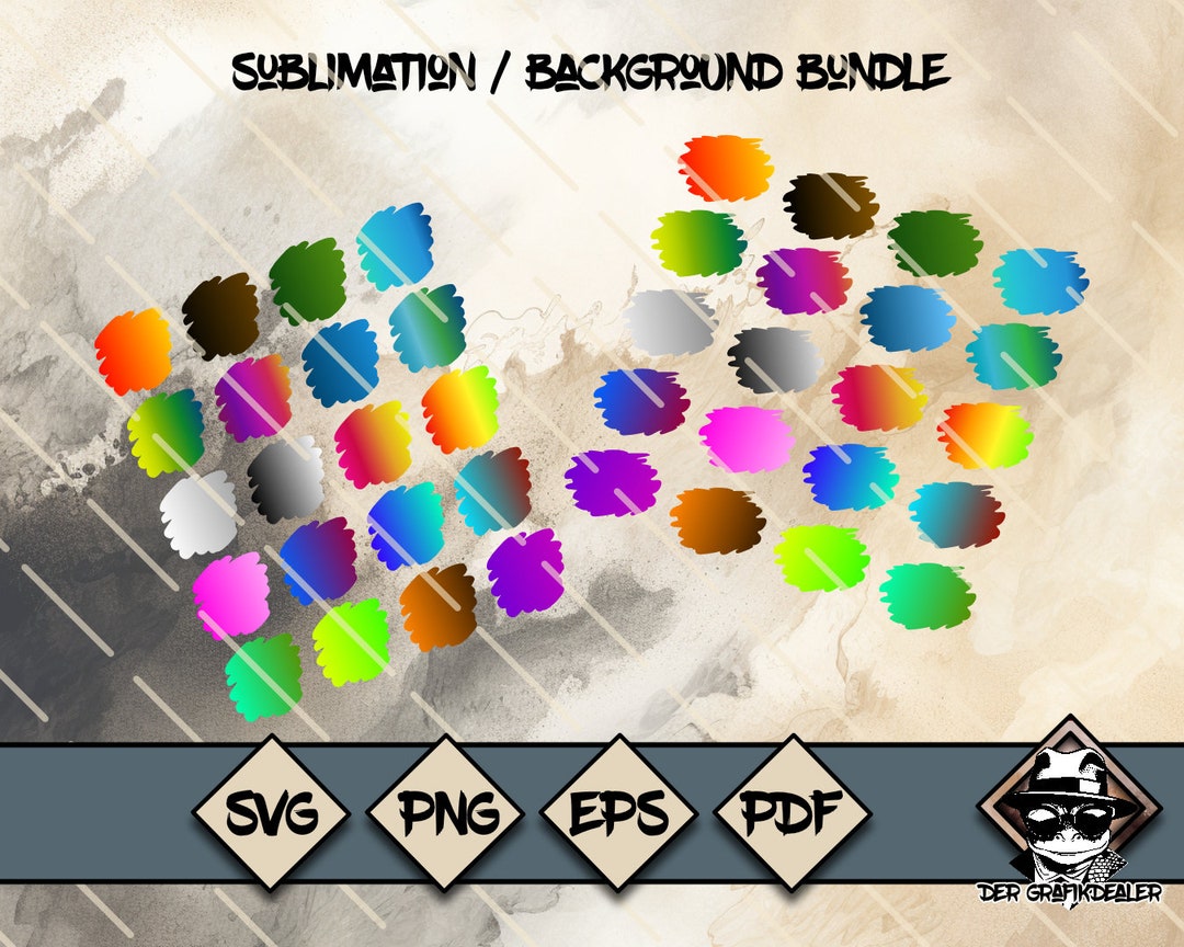 Gradient Background, Splash, Color Dab, Plotter, Sublimation, Print and ...