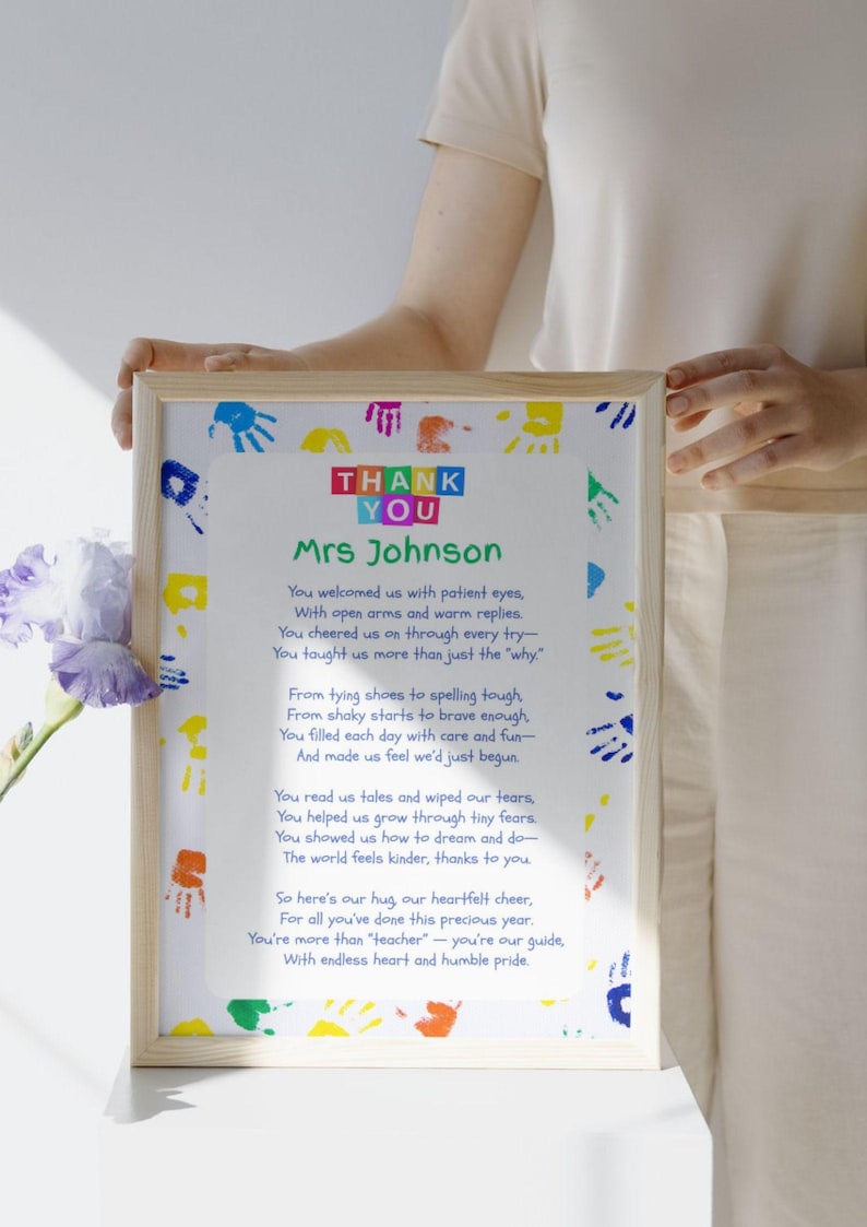 Thank You Teacher, Teacher Appreciation, Printable Thank You for ...
