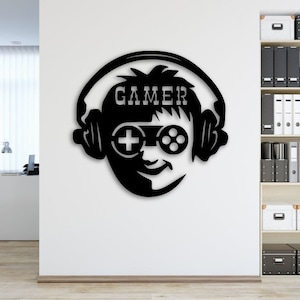 Gamer, Game Console Laser Cut Svg Dxf Files Wall Sticker Decal ...