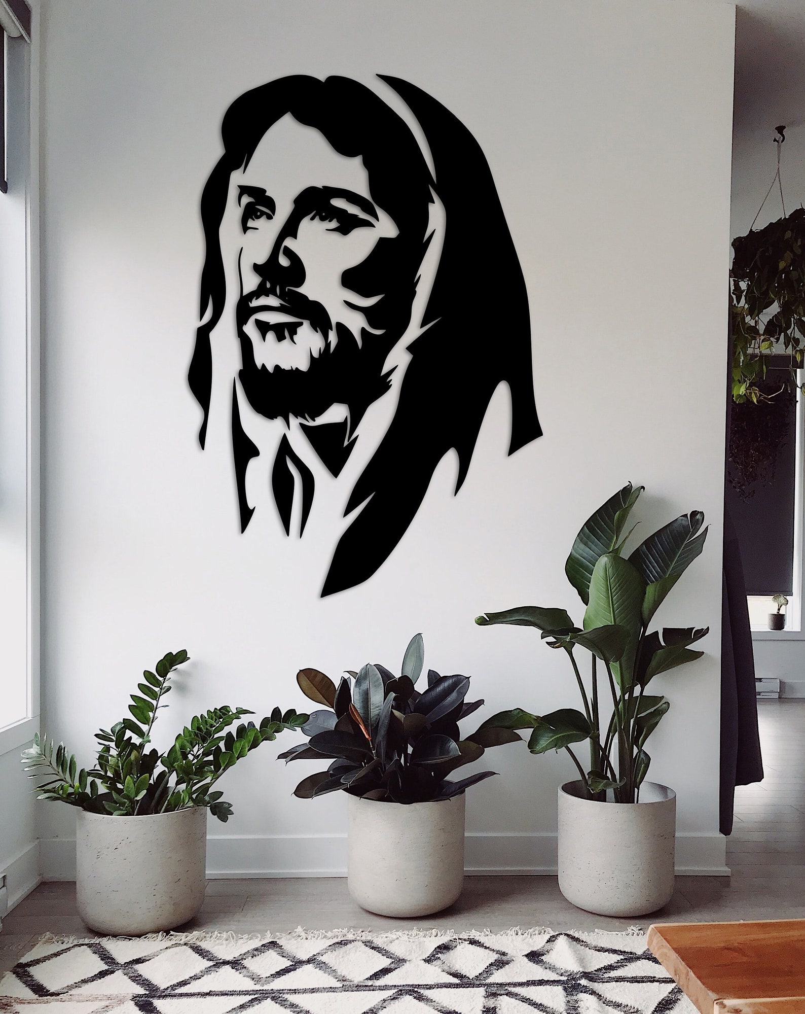 Jesus Cross, Jesus Laser Cut Svg Dxf Files Wall Sticker Decal ...