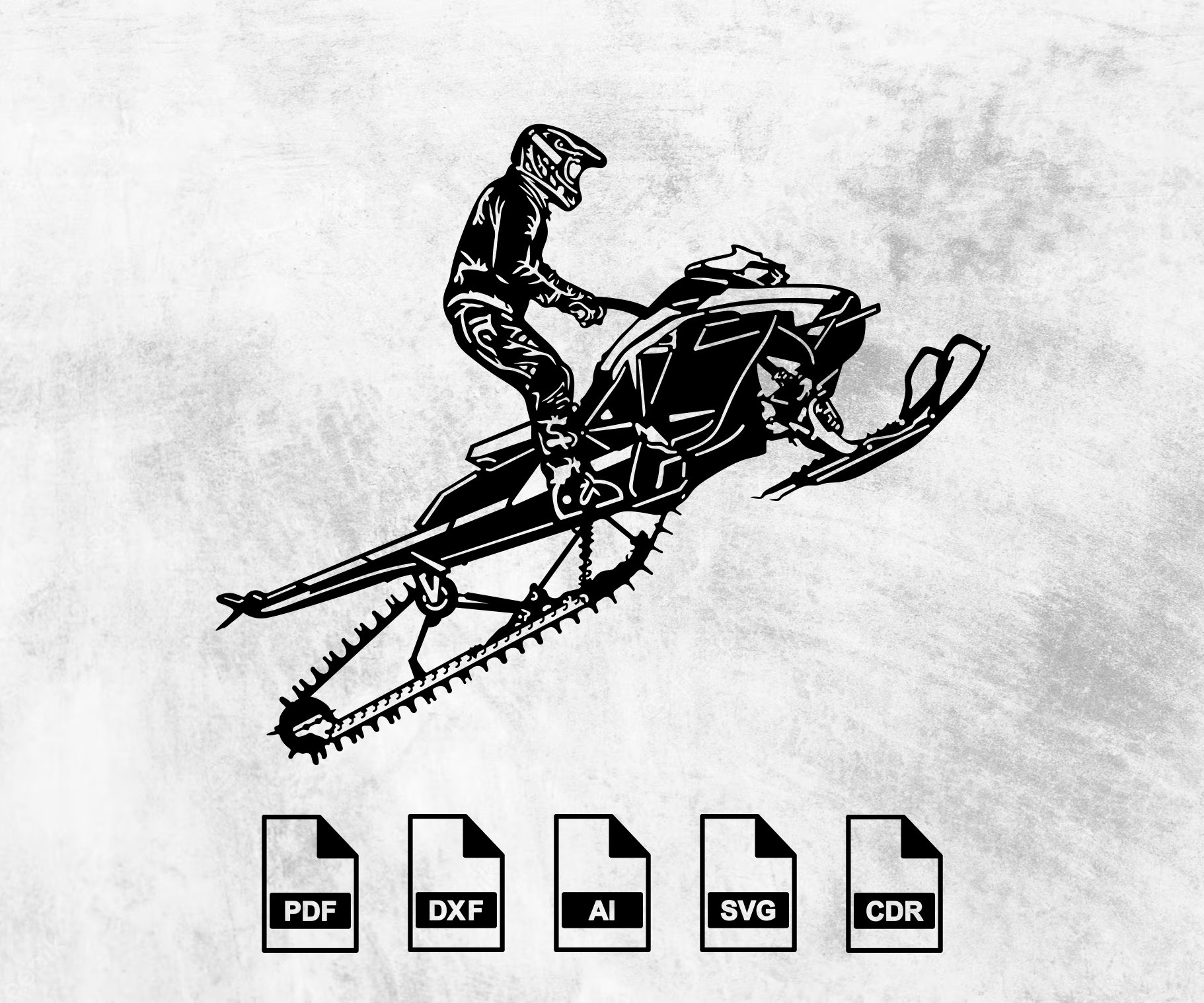 Snowmobile Laser Cut Svg Dxf Files Wall Sticker Decal - Etsy