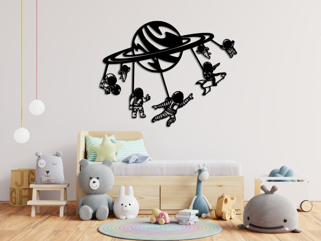 Astronaut, Space Design Laser Cut Svg Dxf Files Wall Sticker Decal ...