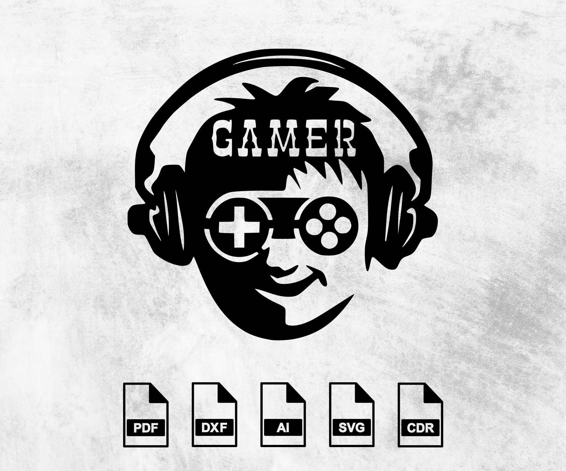 Gamer Game Console Laser Cut Svg Dxf Files Wall Sticker Decal - Etsy
