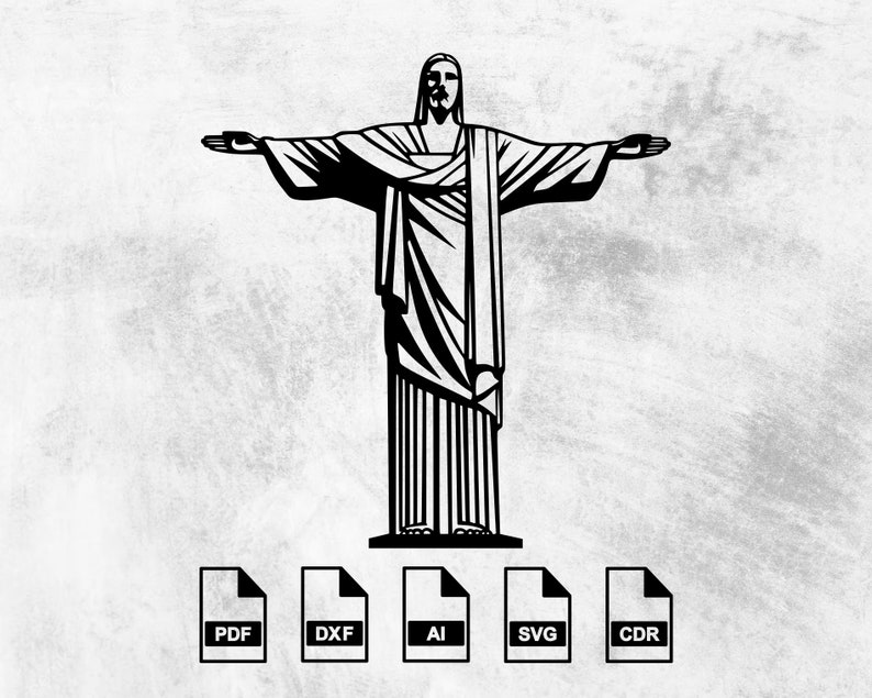 Jesús Cruz Jesús corte láser svg dxf archivos pared pegatina - Etsy México