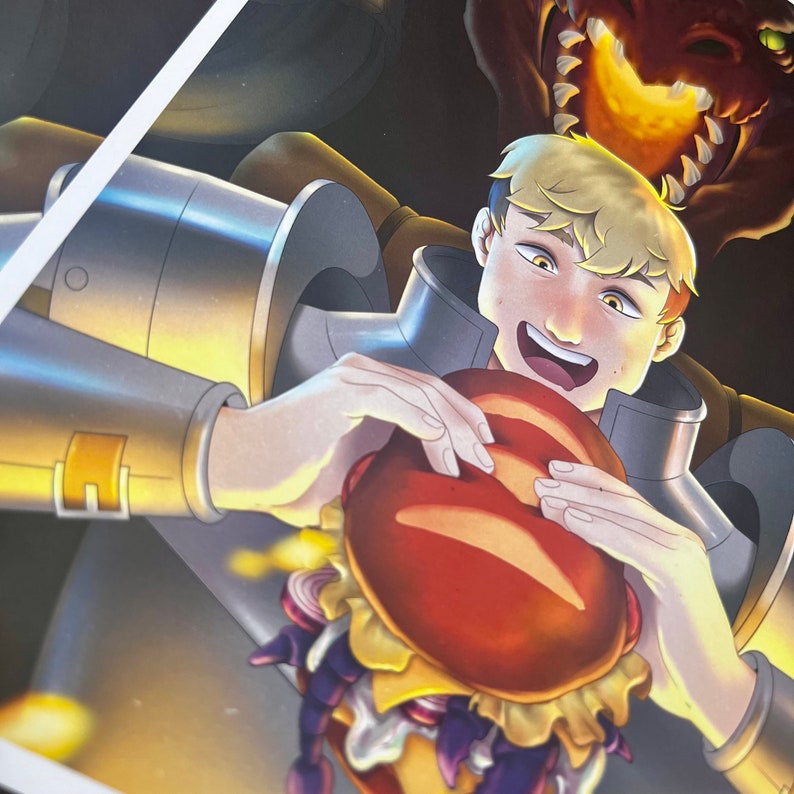 Dungeon Meshi A4 Print | Delicious in Dungeon Laios Touden Artwork - Etsy