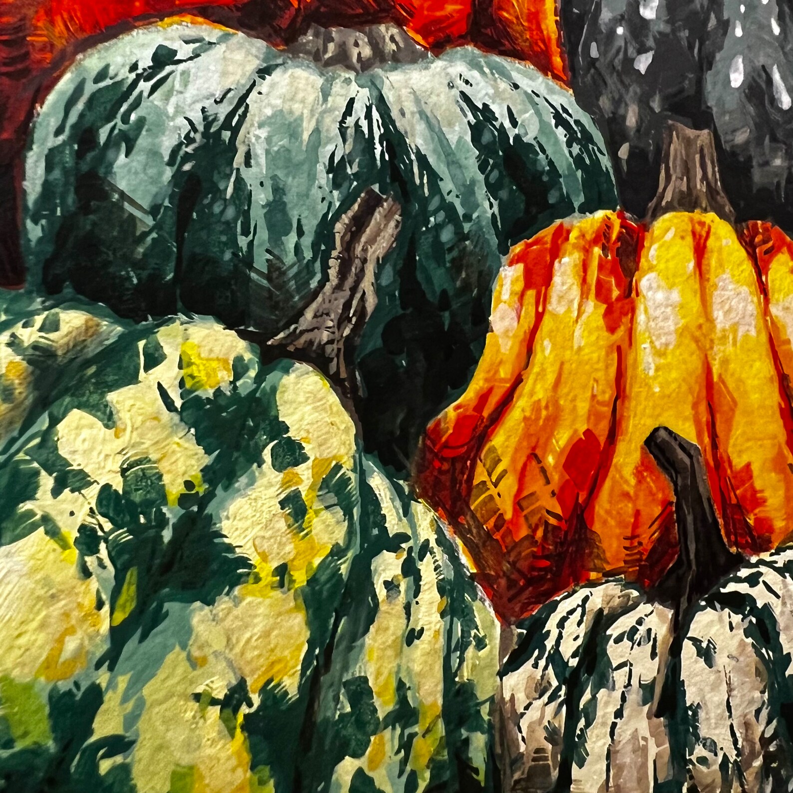 Original Gouache Painting - Pumpkin Patch - Etsy