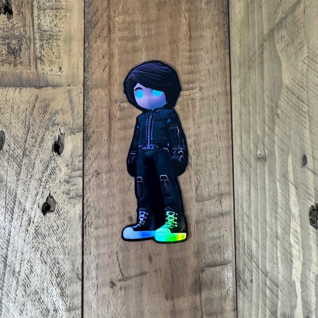 Emo Bot 9000 Character Holographic Magnet | Emo Bot 9000 - Etsy