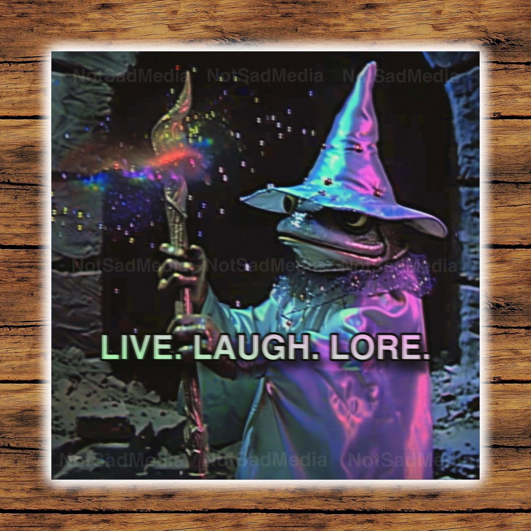 Live.laugh.lore | the Frog Mage Sticker - Etsy