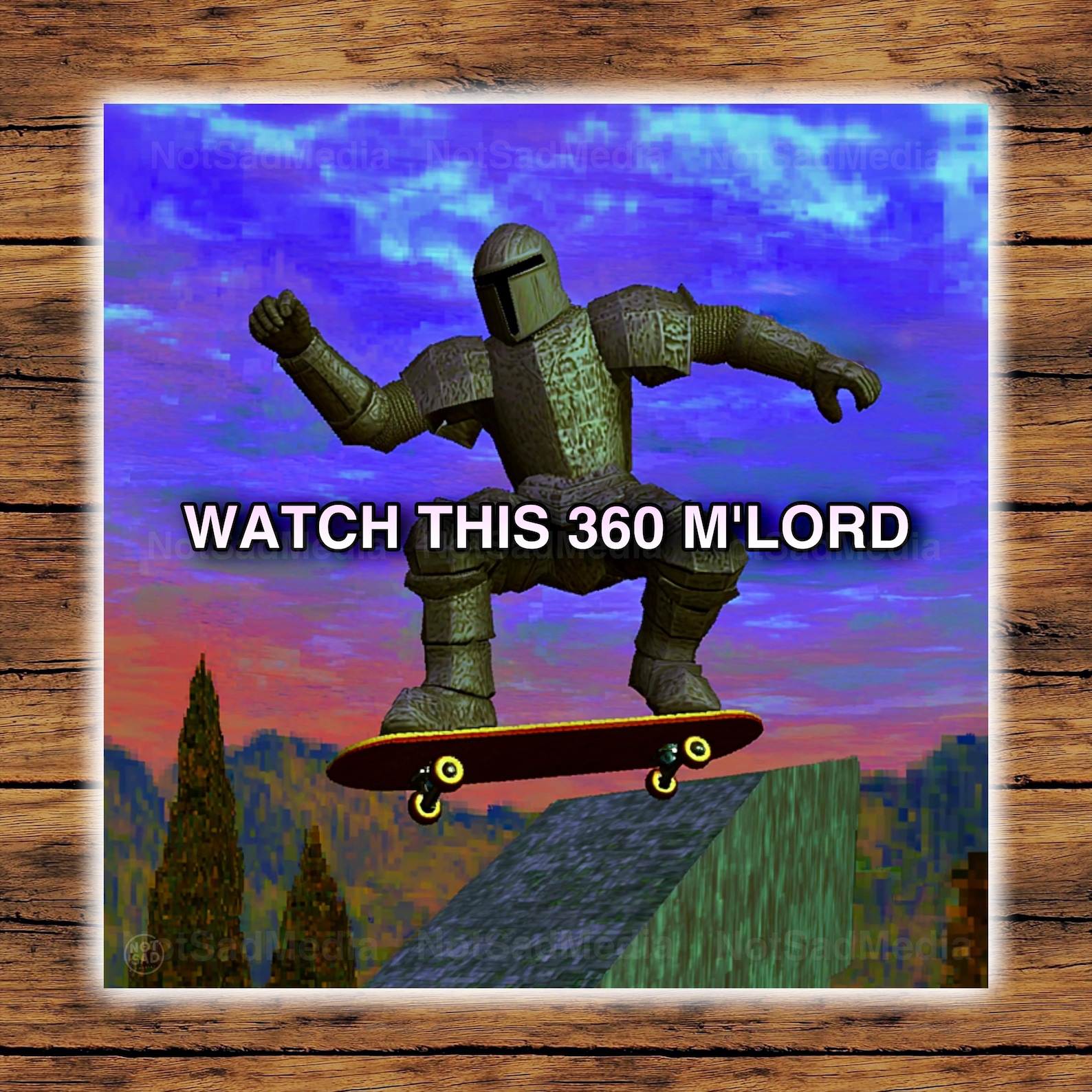 Watch This 360 Meme Sticker | Skateboarding Knight | the Frog Mage - Etsy