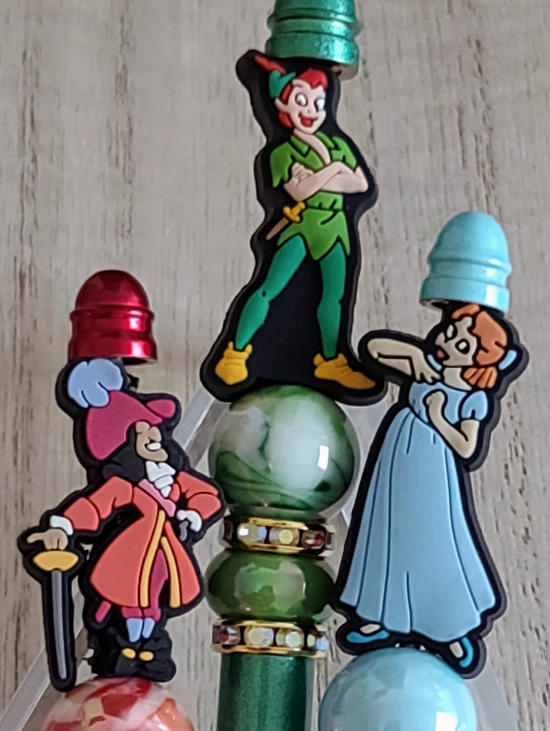 PETER PAN Choice of Character Metal Beaded Pens. - Etsy