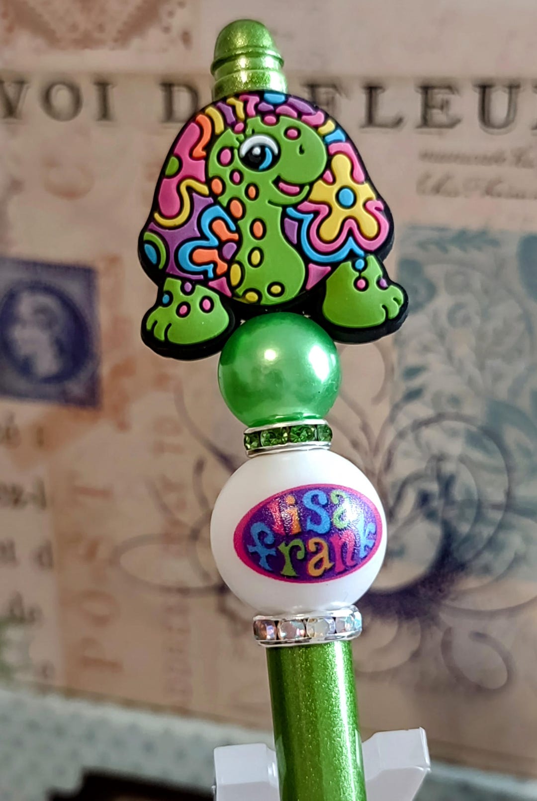 Lisa Frank Turtle Focal Bead Pen - Etsy