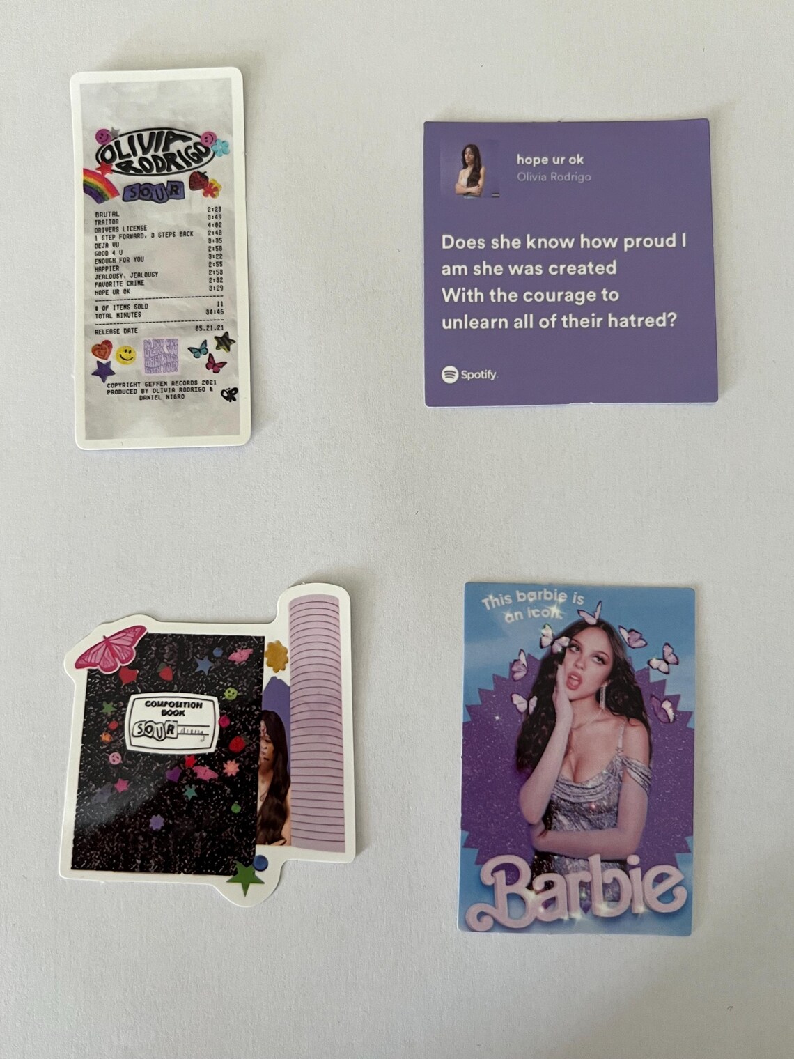 4 Stickers Olivia Rodrigo - Etsy