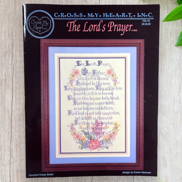 Cross Stitch Lords Prayer Pattern - Etsy