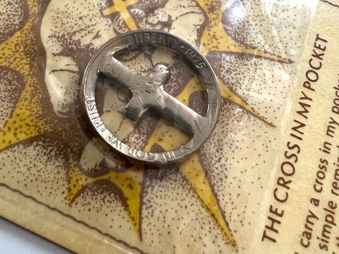 The Cross in My Pocket Coin Made Out of a 1975 Nickel With a - Etsy
