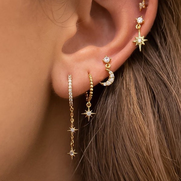 Crystal Chain Earrings - Etsy