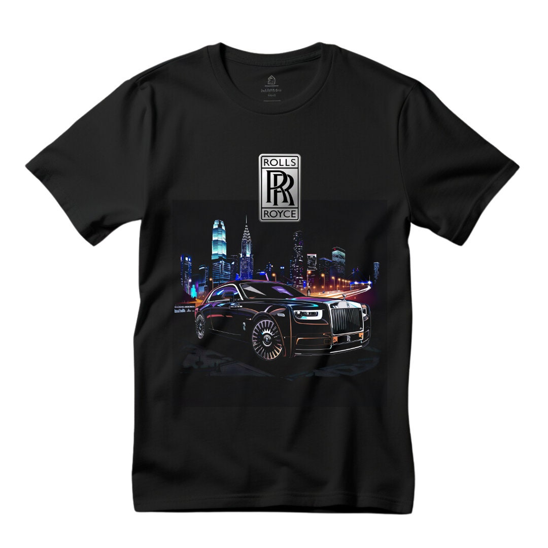 Rolls-royce Graphic Black T-shirt Luxury Car Design - Etsy