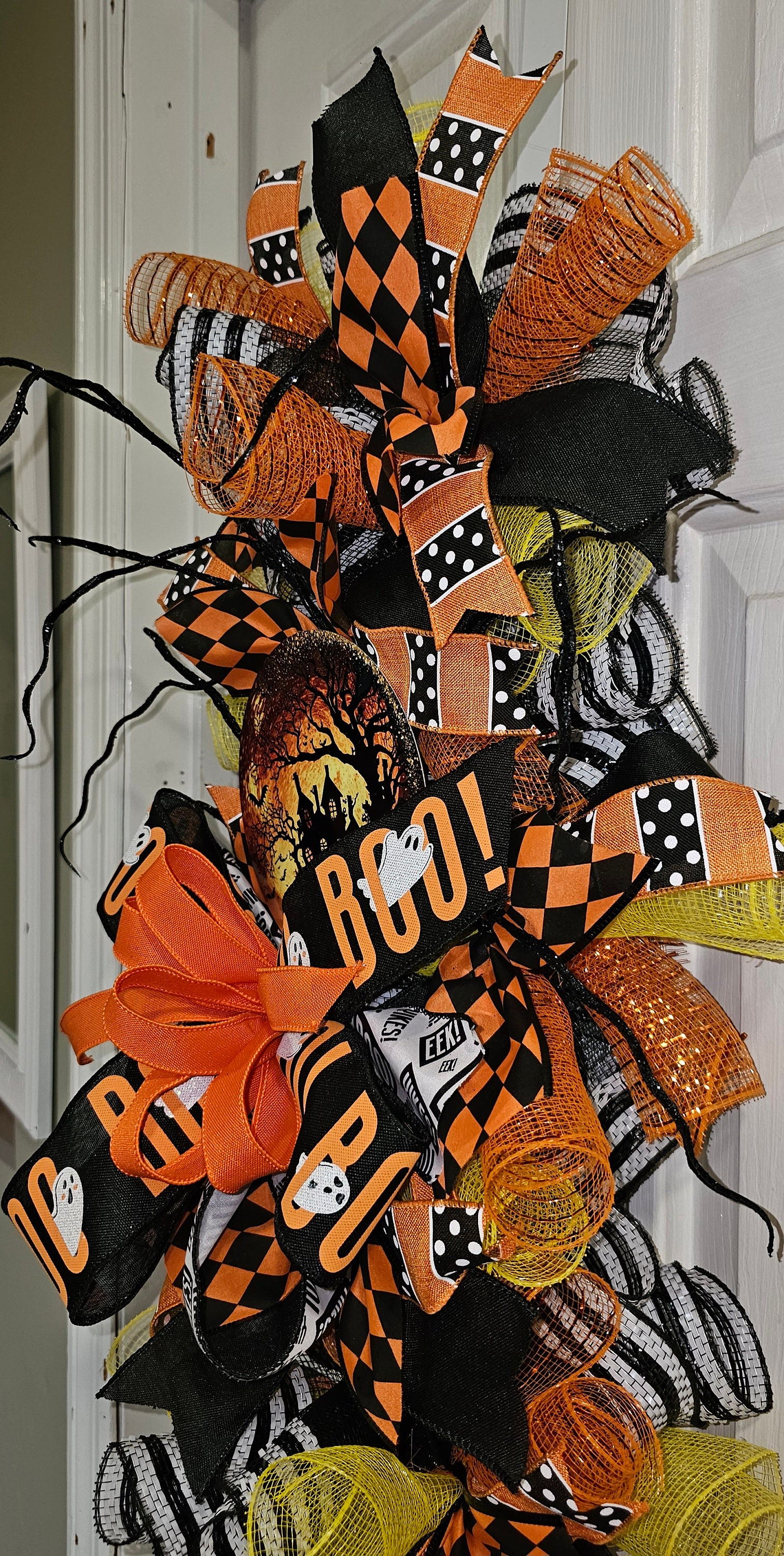 Haunted House Swag, Haunted House Door Decor, Halloween Wreath ...