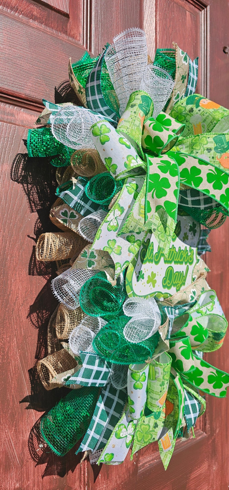 Happy St. Patrick's Day Swag Wreath, St. Patrick's Day Swag, St ...