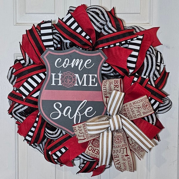 Firefighter Wreath - Etsy
