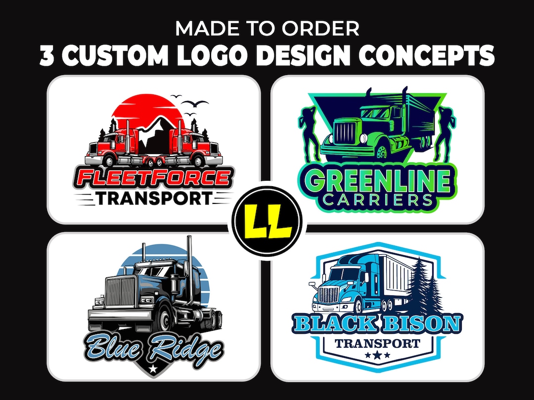 Trucking Logo, Truck Logo, Semi Truck Logo, Transportation Logo, Truck ...