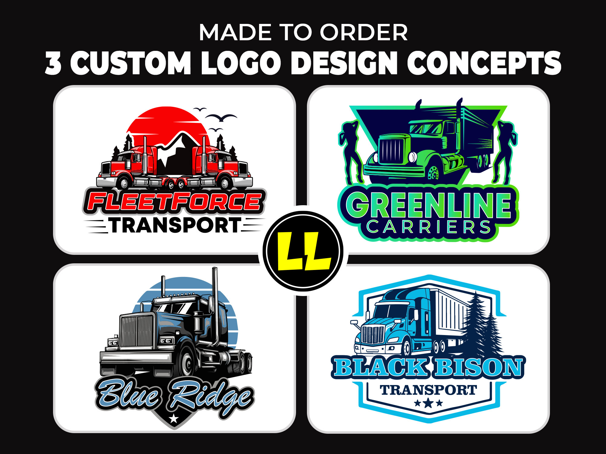 Trucking Logo, Truck Logo, Semi Truck Logo, Transportation Logo, Truck Logo Design, Towing Logo ...