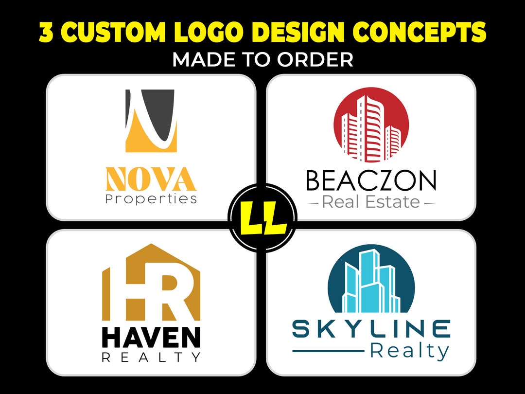 Custom Real Estate Logo, Real Estate Logo Design, Real Estate Logo ...