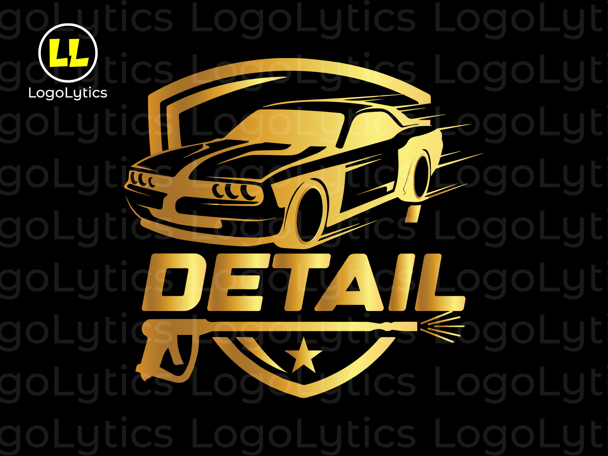 Luxury Car Logo, Custom Car Logo, Pressure Washer Logo, Garage Logo ...