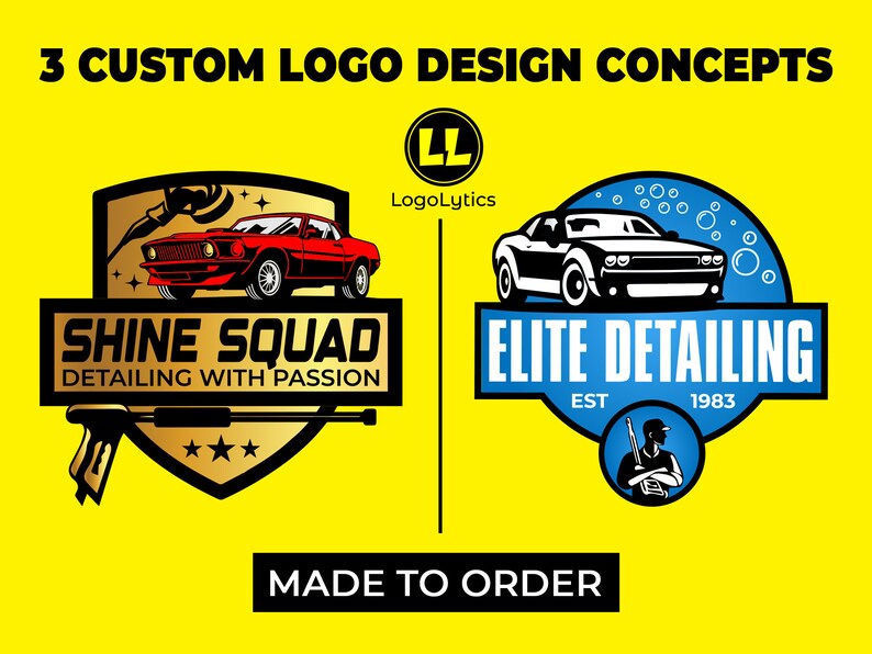 Custom Car Logo, Auto Detail Logo, Automotive Logo, Garage Logo ...