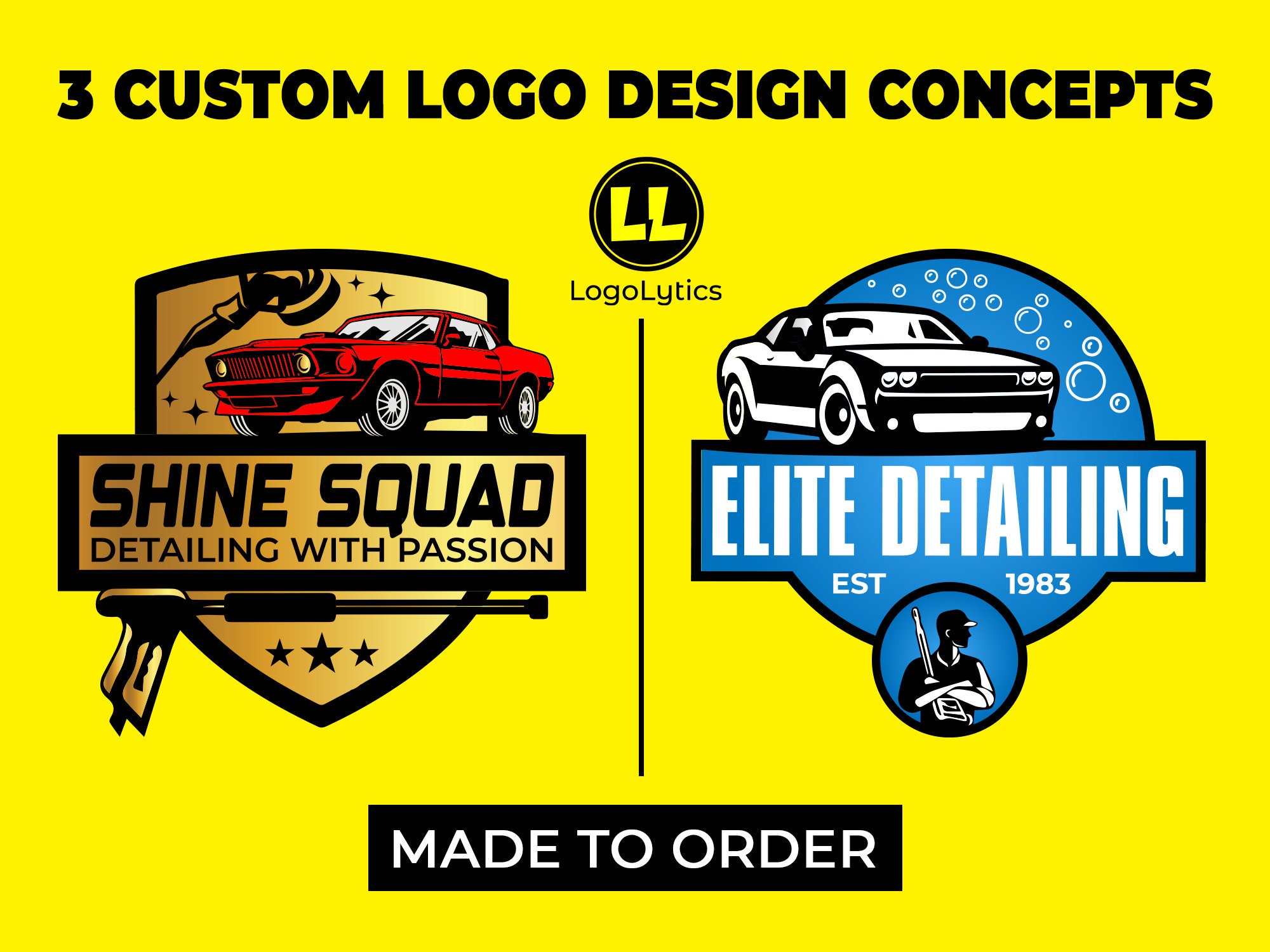 Custom Car Logo, Auto Detail Logo, Automotive Logo, Garage Logo ...