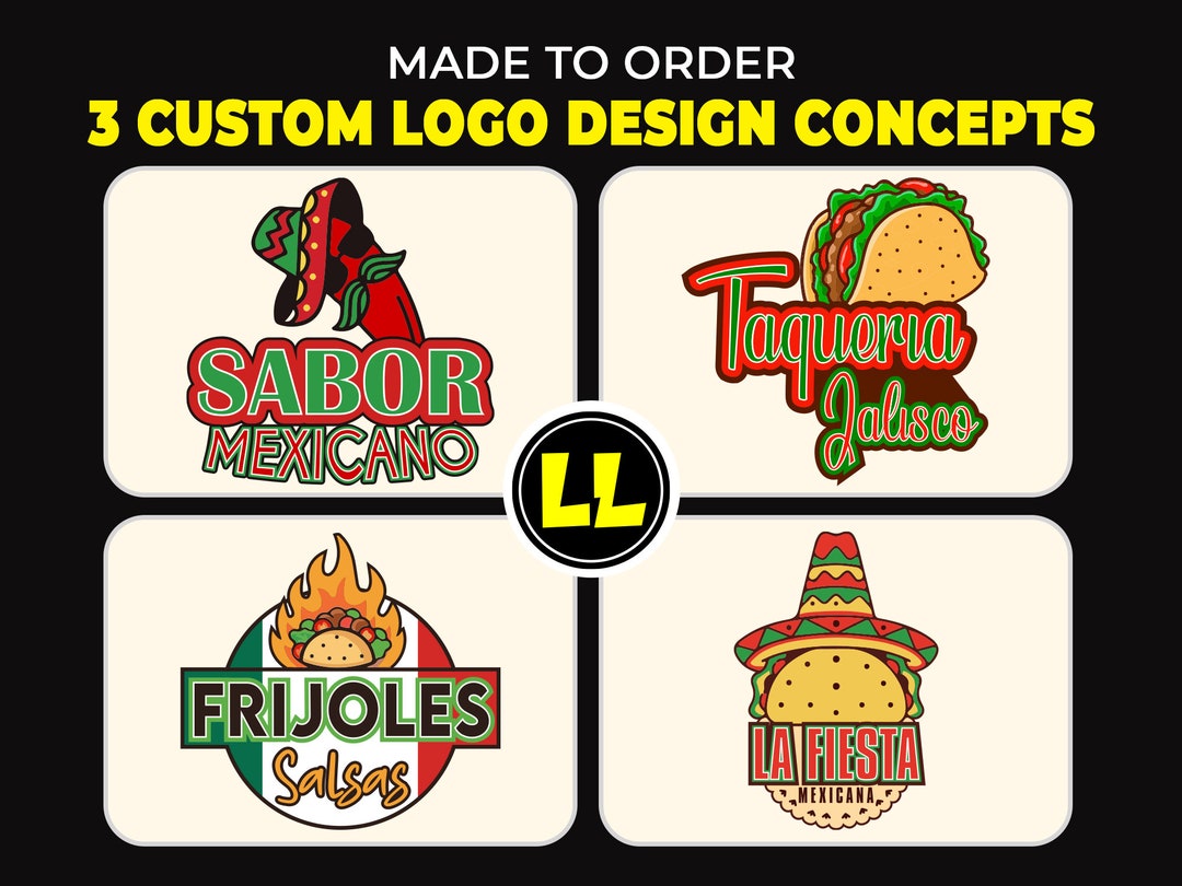 Mexican Food Logo, Custom Restaurant Logo, Custom Food Logo, Hotel Logo ...