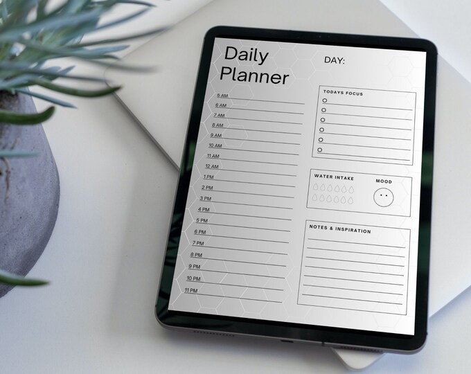 Printable Daily Planner, Simple Daily Organizer, Minimalist Daily ...